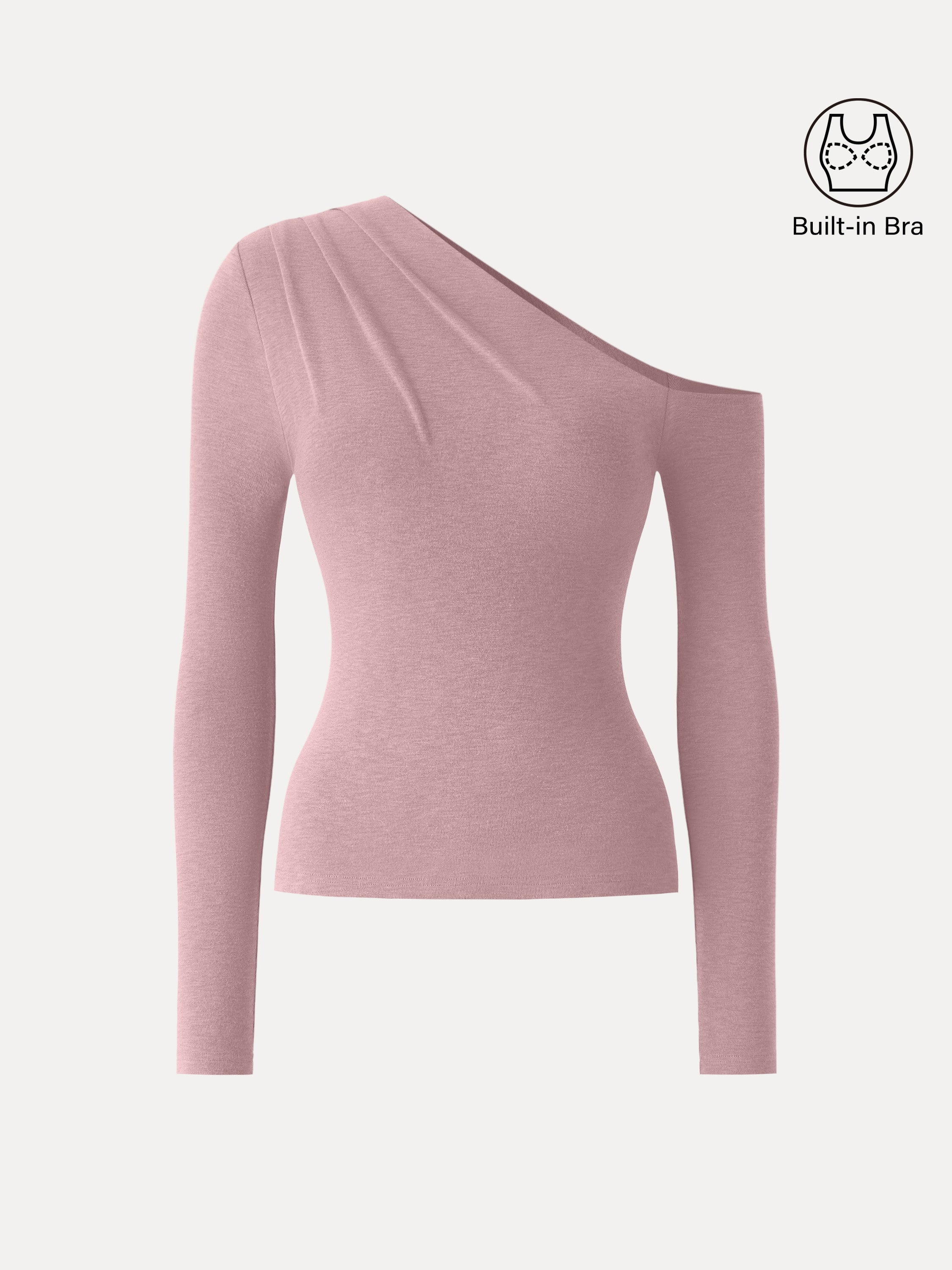 OGL Asymmetrical Neck Tucked Shoulder Brami Top – oglmove.au